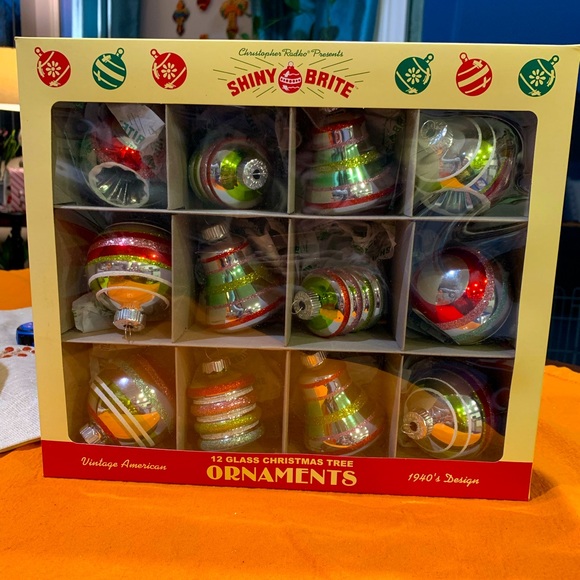 Shiny Brite | Holiday | Vintage Inspired Christmas Glass Ornaments ...